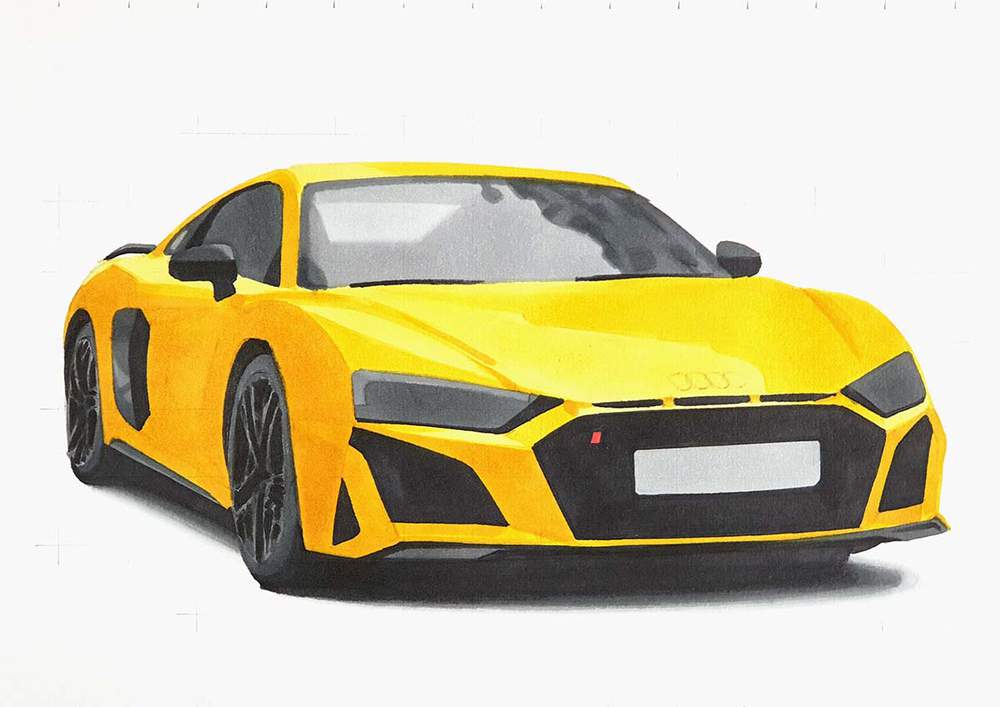 How to Draw an Audi R8 - Simple & Realistic Step-by-Step Guide
